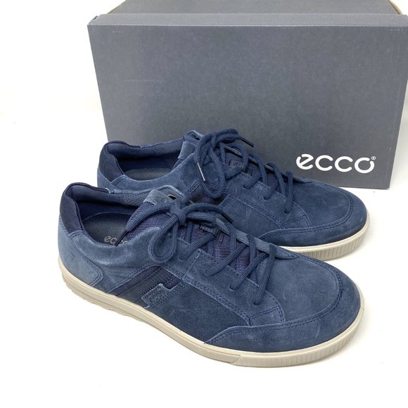 Ecco | Shoes | Ecco Ennio Casual Lace Up Suede Men Sneakers Blue | Poshmark
